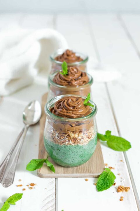 Mint Chocolate Mousse Chia Parfait - Early Brawd