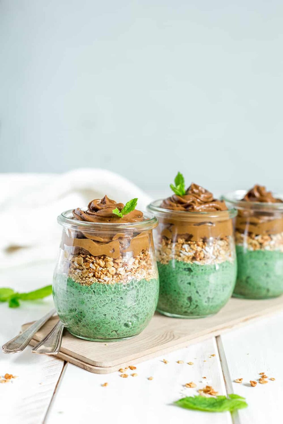 Mint Chocolate Mousse Chia Parfait - Early Brawd