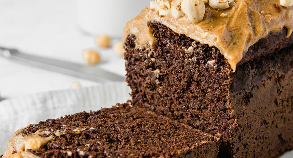 Carob Cake with Tahini Caramel Frosting - Early Brawd