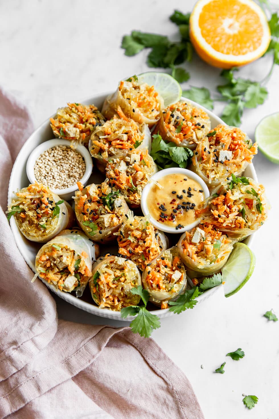 1-bowl Tofu Thai Rice Paper Rolls vegan & easy - Early Brawd