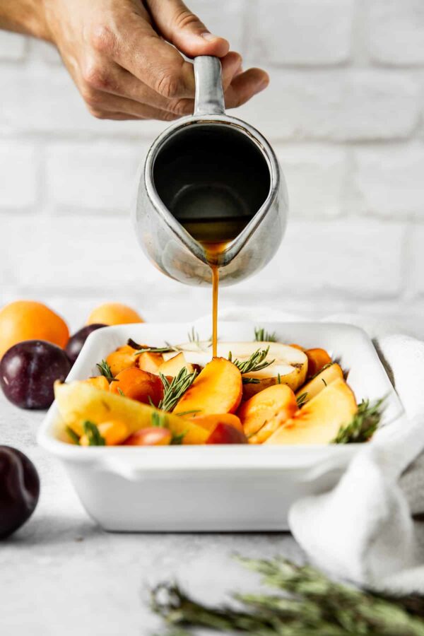 Roasted Fruits with Buckwheat Mascarpone Vegan - Early Brawd