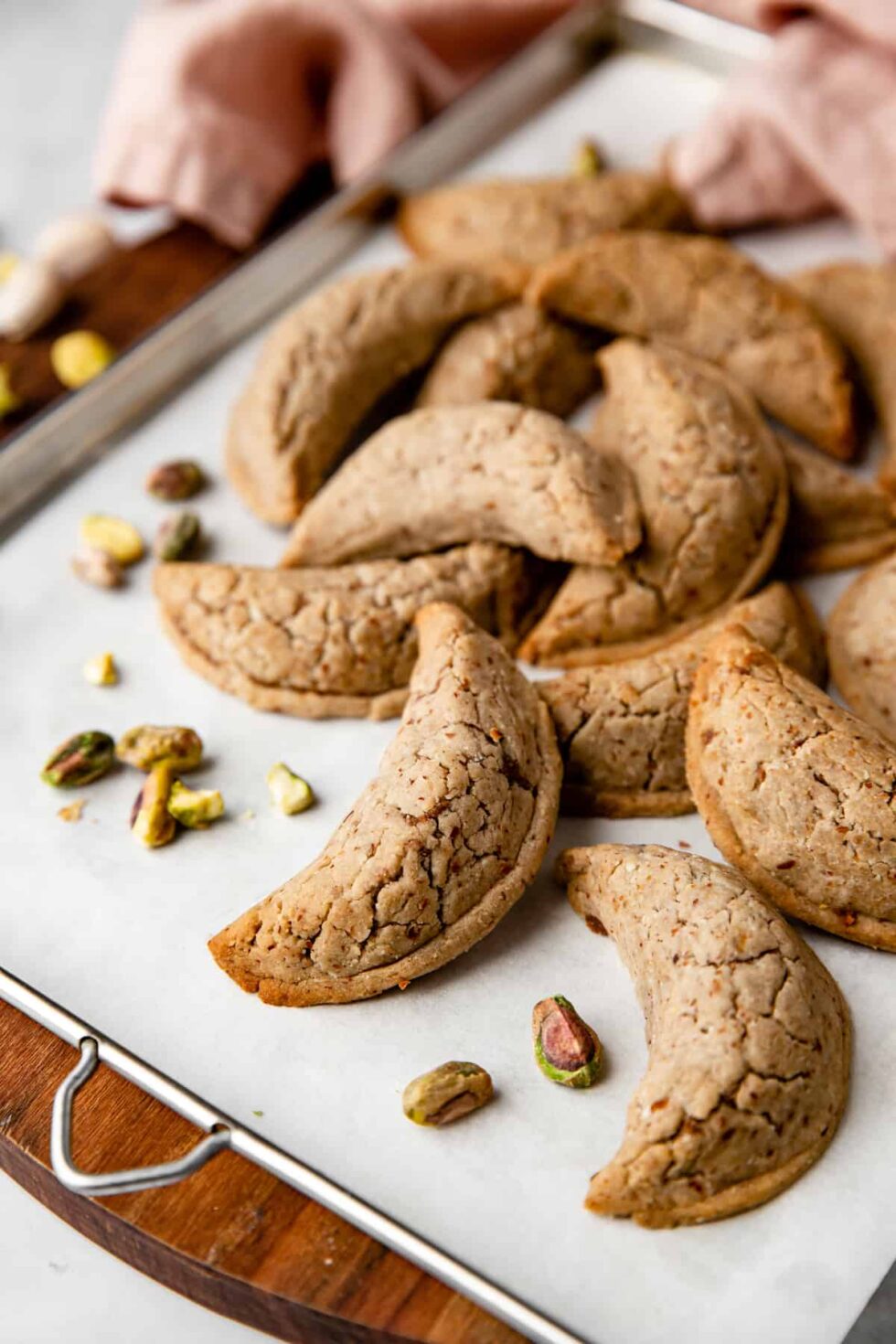 Gazelle Horns - Vegan Moroccan almond crescent cookies - Early Brawd