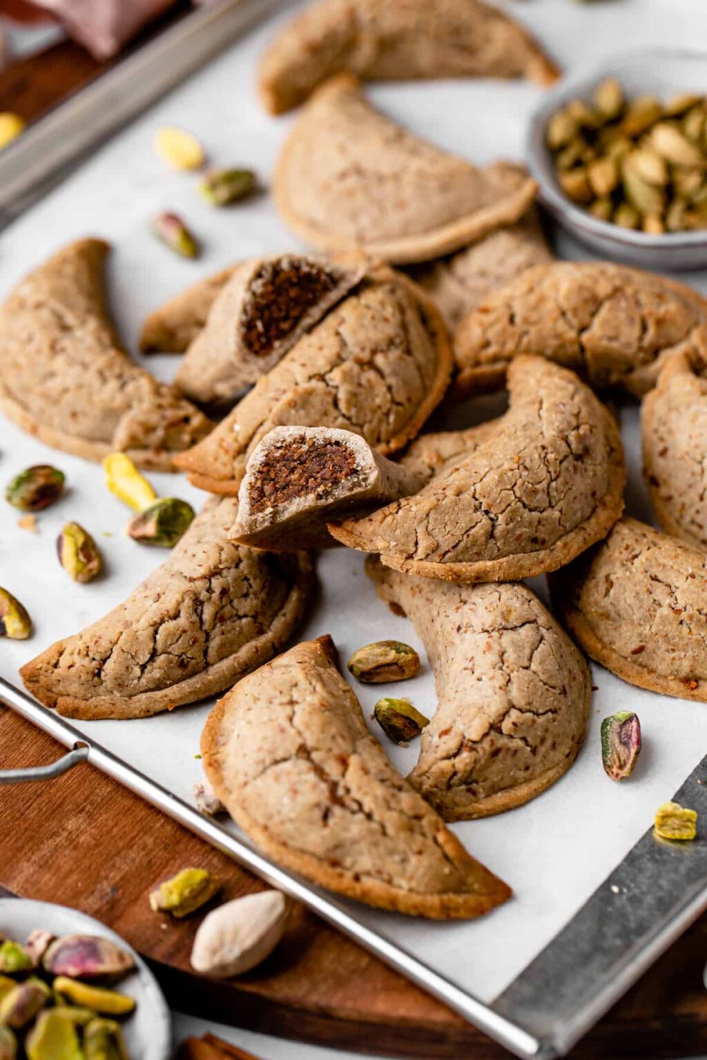 Gazelle Horns - Vegan Moroccan almond crescent cookies - Early Brawd