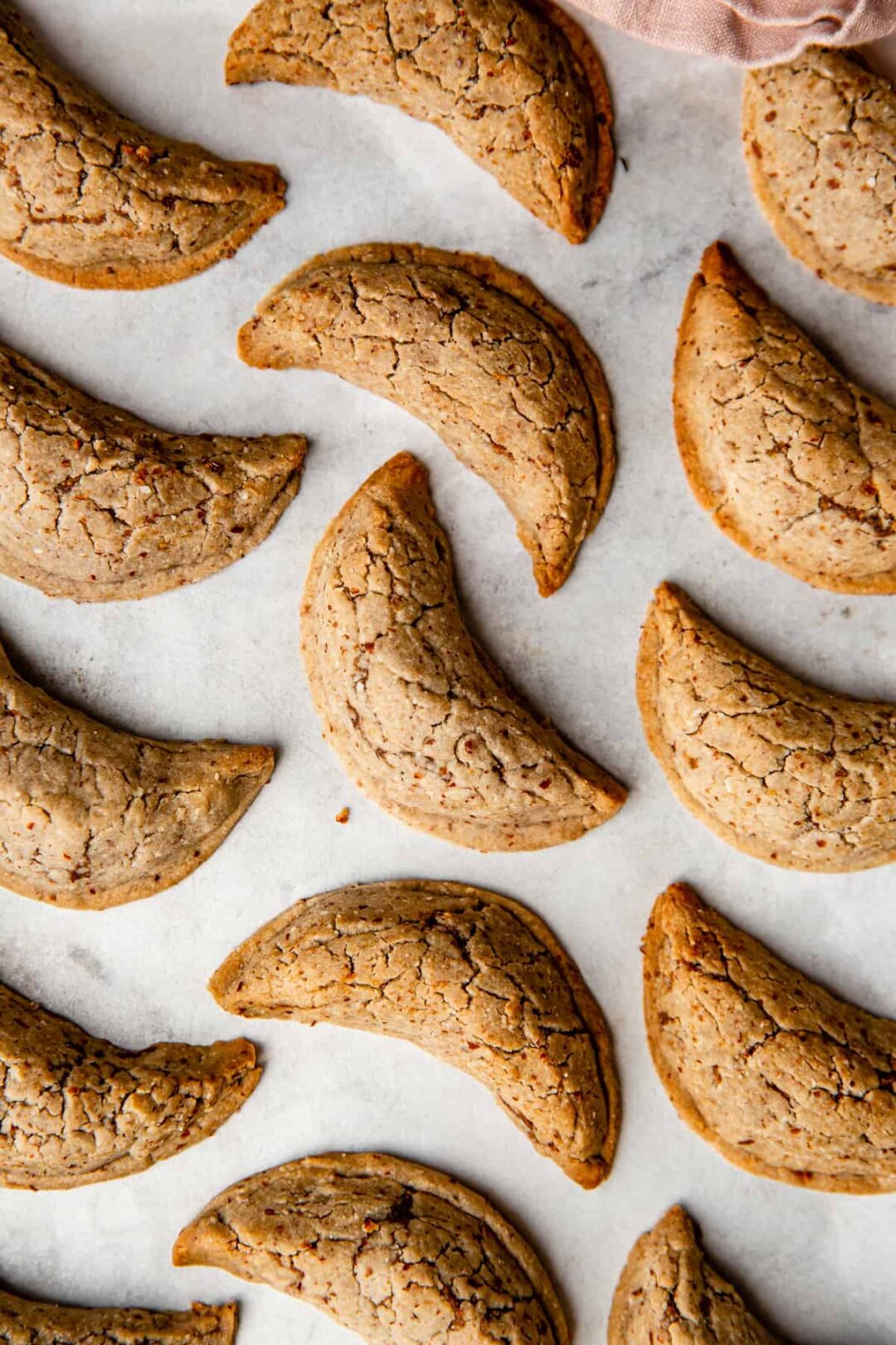 Gazelle Horns - Vegan Moroccan almond crescent cookies - Early Brawd